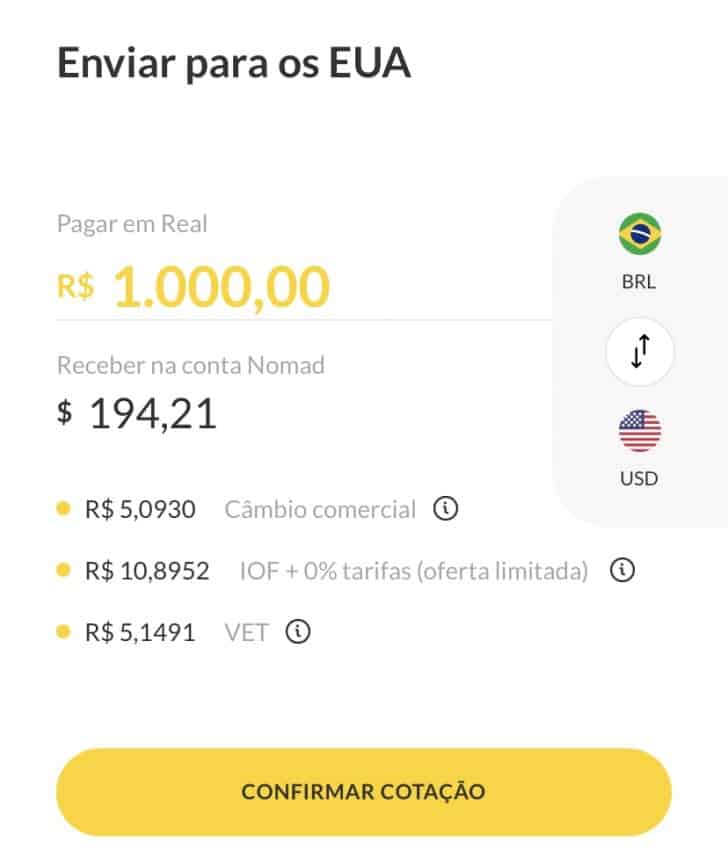 Conta Nomad: conheça a conta Nomad Global internacional gratuita
