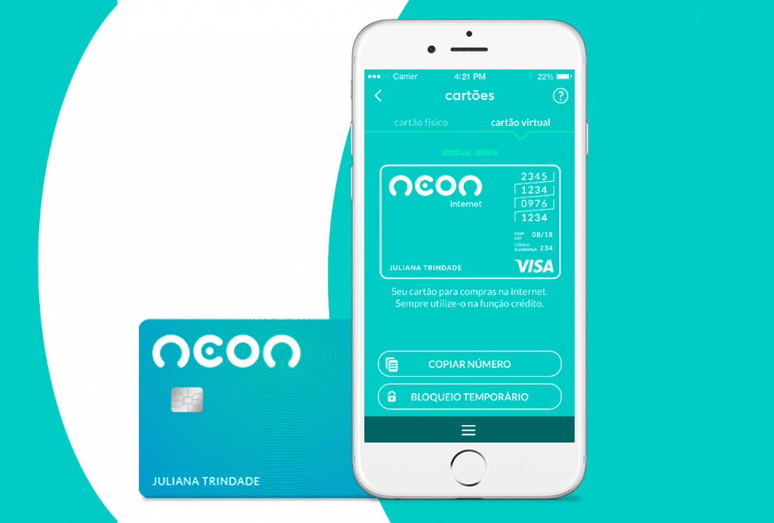 Cartão de crédito neon Visa > Veja como solicitar o seu